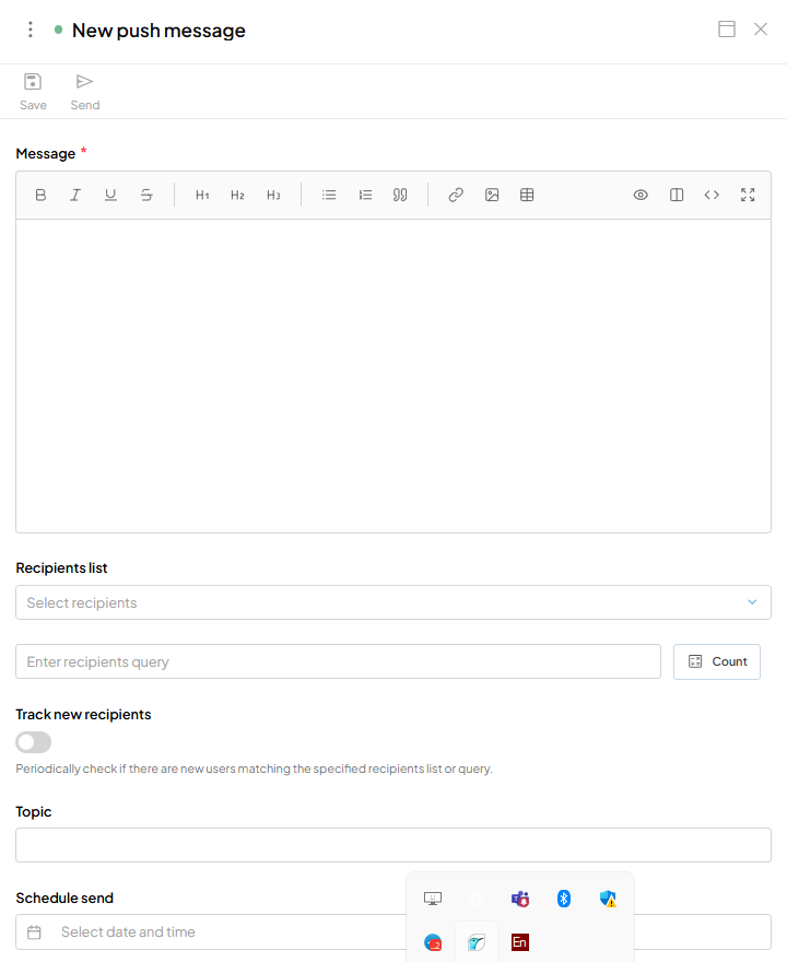Push Messages - Managing Push Messages - Platform User Docs